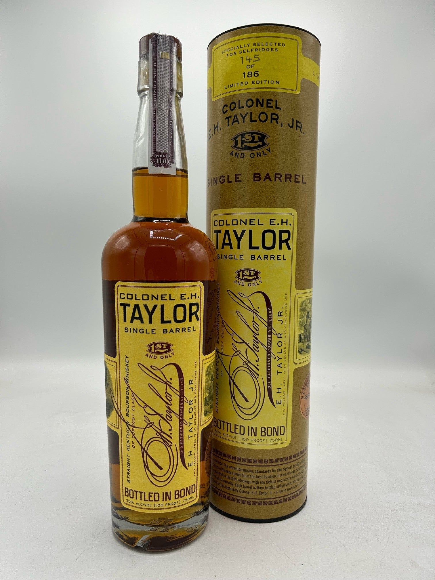 Colonel E H Taylor Single Barrel Bottled in Bond Selfridges Exclusive ...