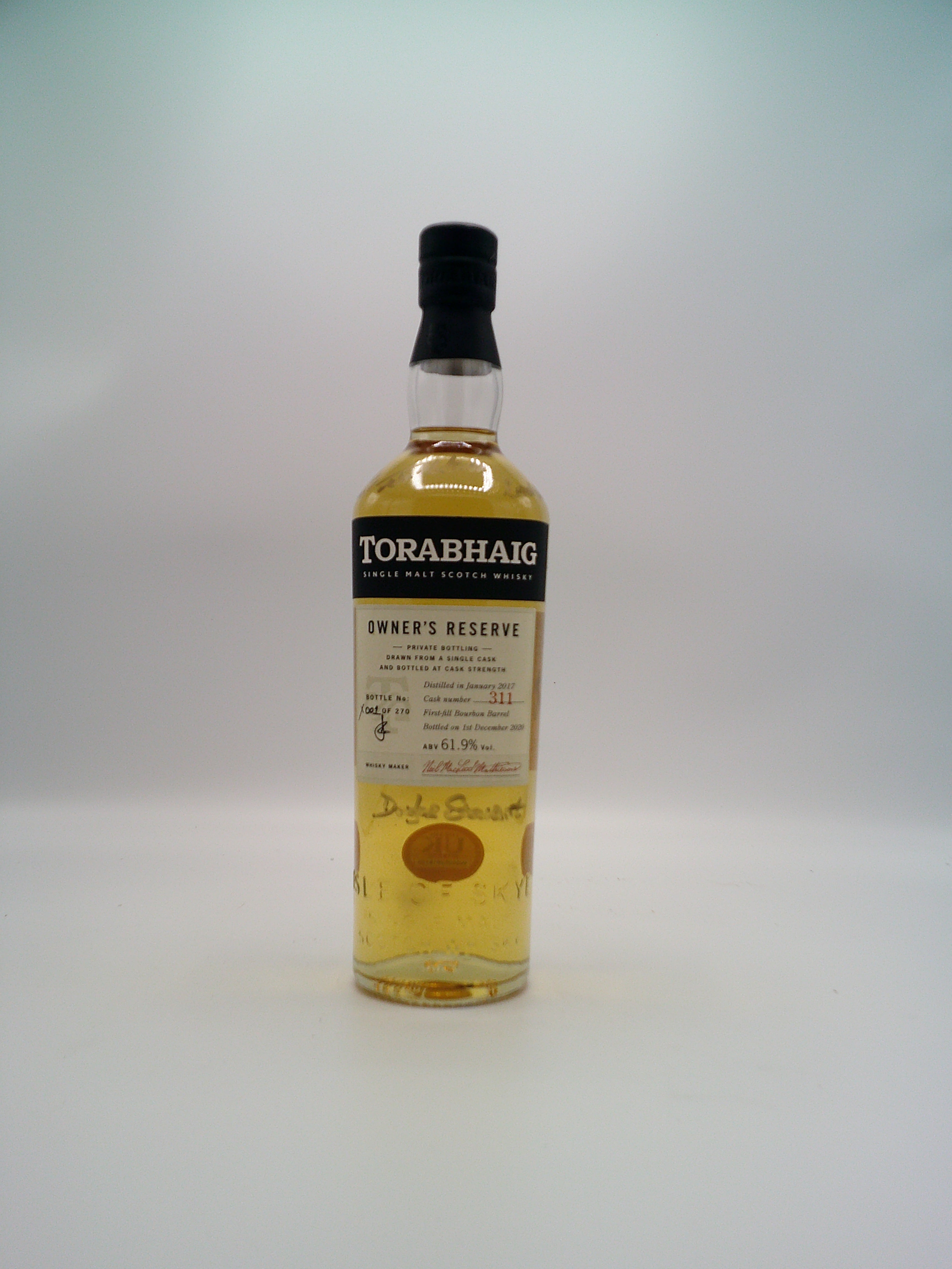 Torabhaig Owner's Reserve Single Cask #311 Bottle No1 Signed ...